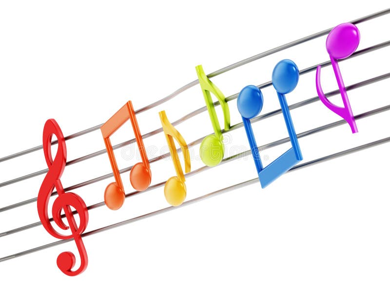 Colored Music Notes Stock Illustrations – 1,166 Colored Music Notes ...