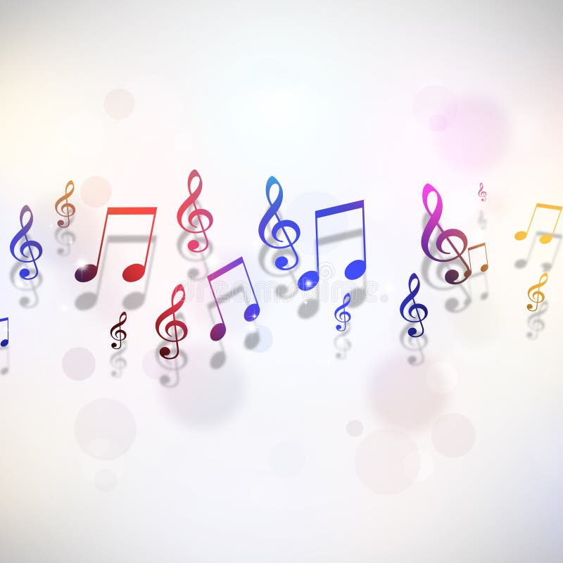 Music Notes Multicolor Background Stock Illustrations – 509 Music Notes ...