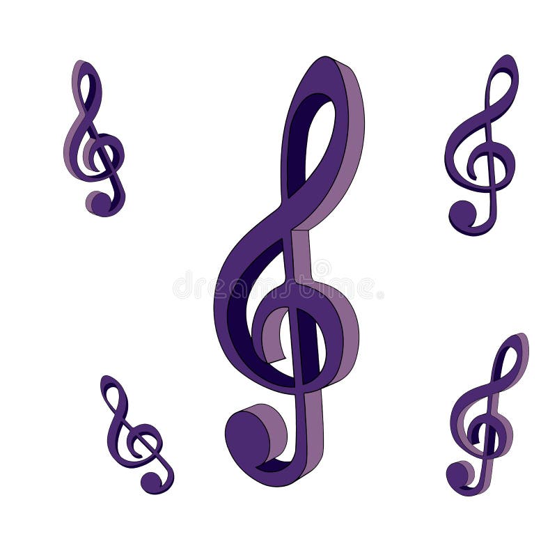 Music Notes, Musical Signs in Vector Stock Illustration - Illustration ...