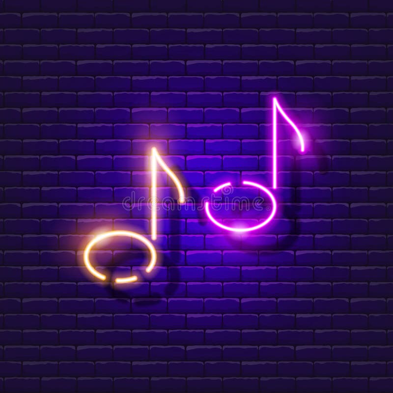 Neon Music Notes Vector Stock Illustrations – 1,033 Neon Music Notes ...