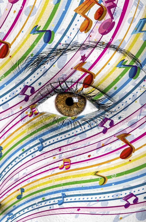 Girl Face Music Notes Stock Illustrations – 265 Girl Face Music Notes ...