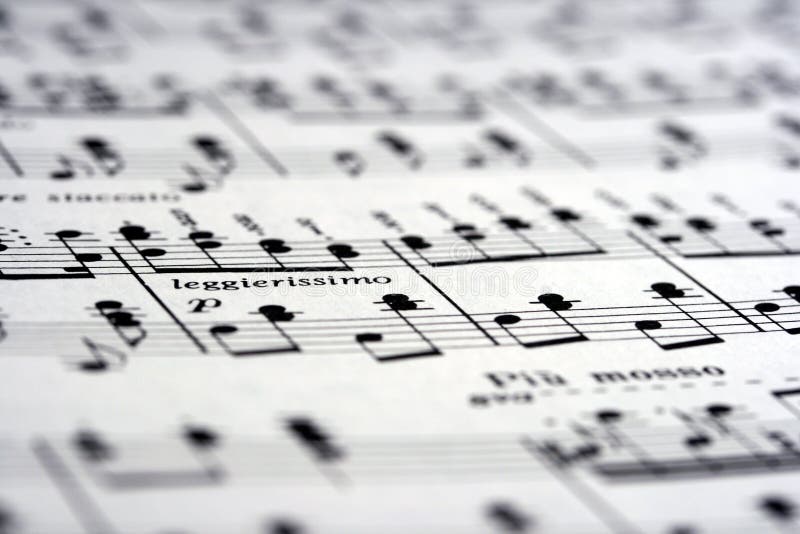 Music Notes on Paper stock photo. Image of lines, circle - 3506312