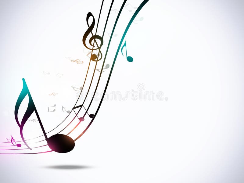 Music Notes Bright Funky Background Stock Illustration - Illustration ...