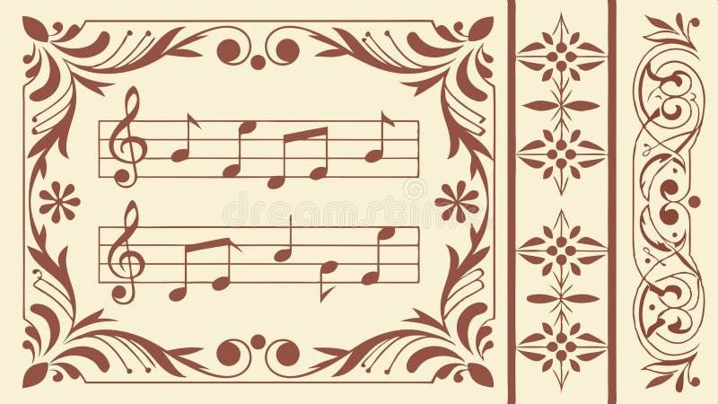 Music Notes Pattern, Musical Score and Melody Design and Sheet Music ...
