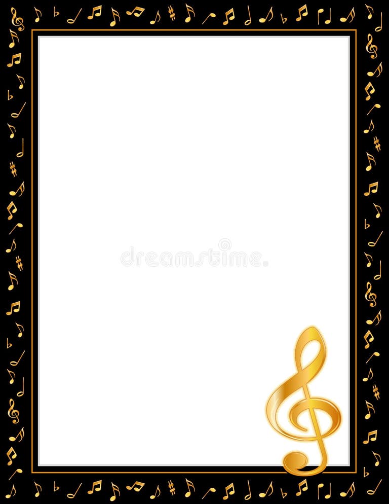 Music Note Border Stock Illustrations – 2,667 Music Note Border Stock ...