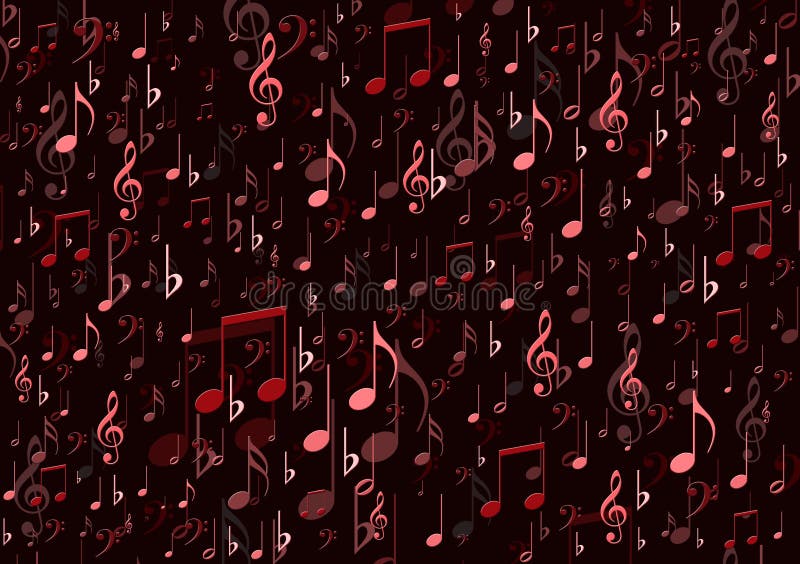 Music Notes Random Pattern Background for Wallpapers Stock Image ...