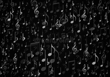 Music Notes Random Pattern Background for Wallpapers Stock Illustration ...