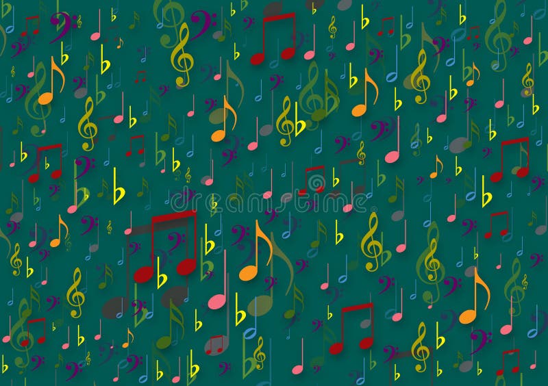 Music Notes Random Pattern Background for Wallpapers Stock Image ...