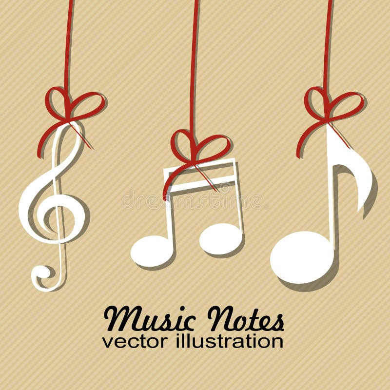 Music notes stock vector. Illustration of modern, music - 32166226
