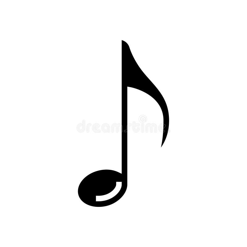 Music Notes Retro Glyph Icon Vector Illustration Stock Vector ...