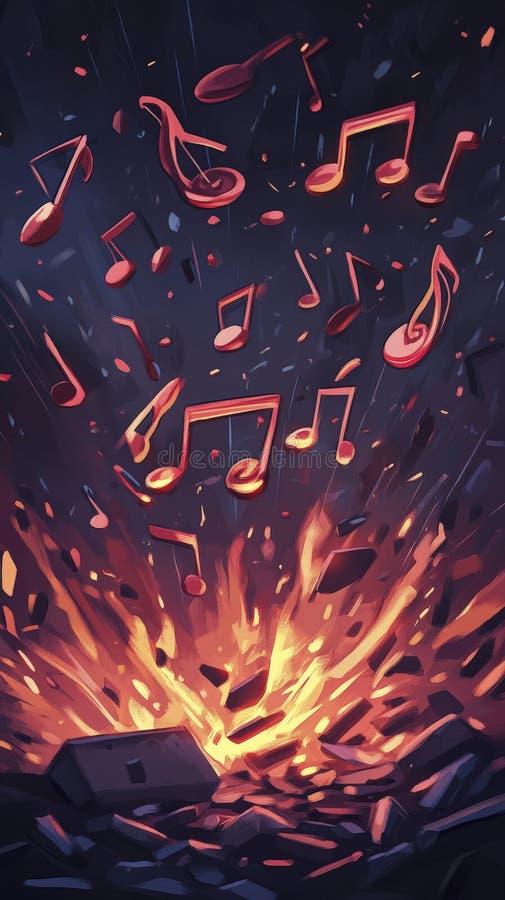 Music Notes Explosion Stock Illustrations – 1,276 Music Notes Explosion ...