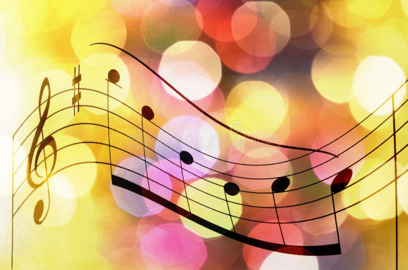 Music Notes Score Background Stock Illustration - Illustration of notes ...