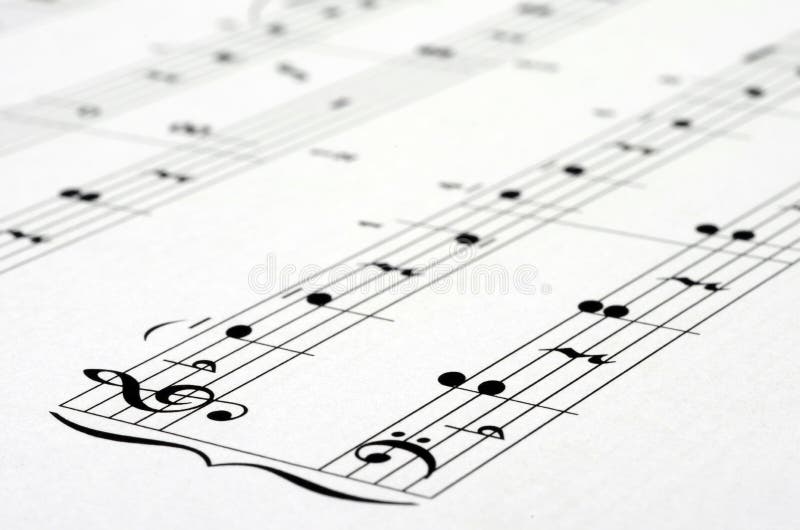 Music Notes Score Background Stock Image - Image of black, note: 104645833