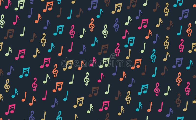 Music Notes Seamless Pattern Backdrop, Music Note Background, Seamless ...