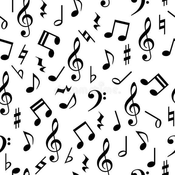Music Notes Seamless Pattern Stock Vector - Illustration of ...