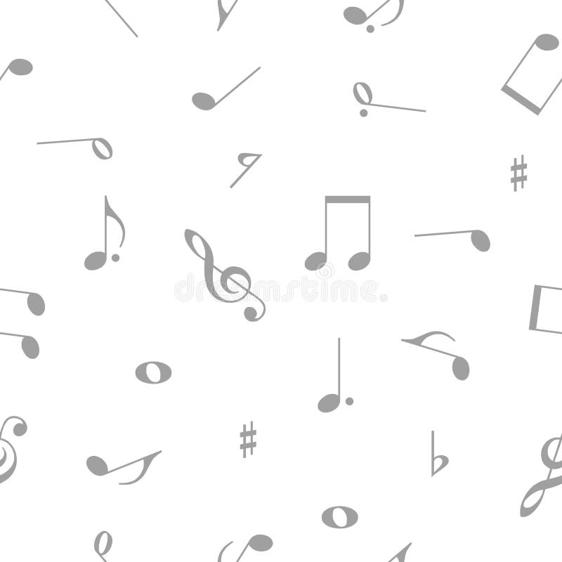 Music Notes Seamless Pattern Vector Background Stock Vector ...