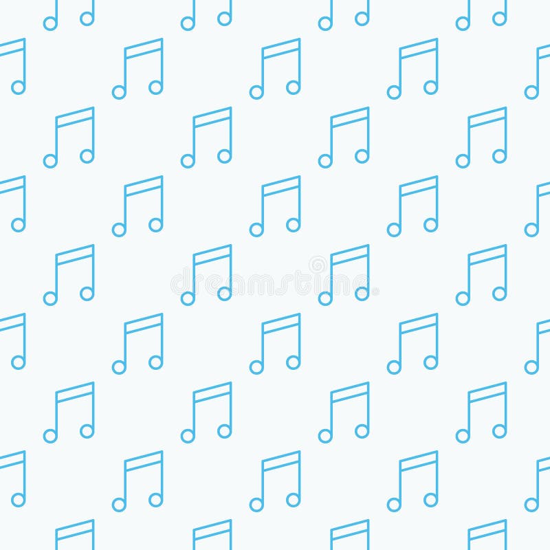 Music Notes Seamless Pattern Stock Vector - Illustration of background ...