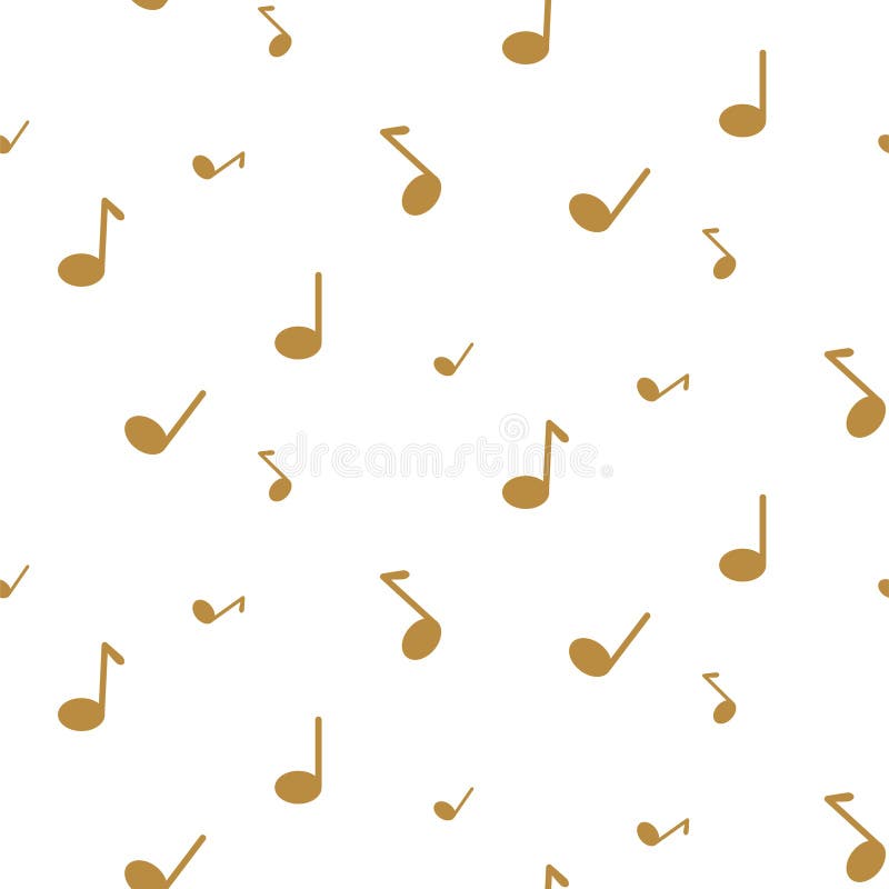 Music Notes Seamless Vector Pattern. Minimalist Design. Stock Vector ...