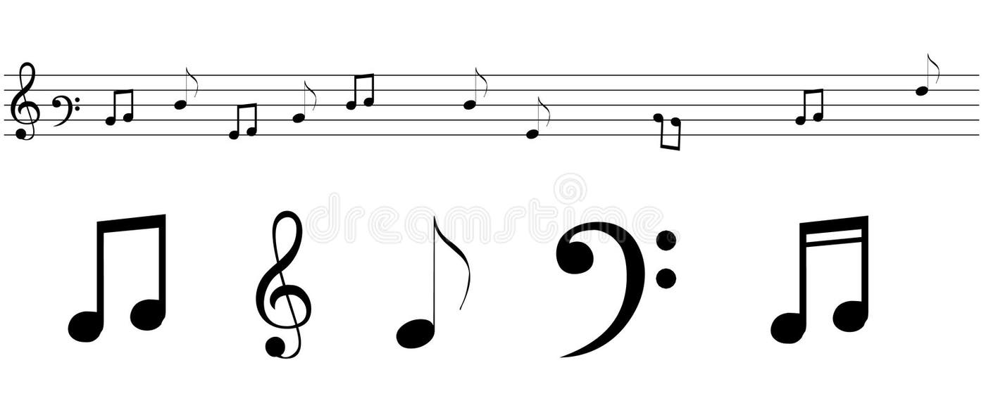 Musical Notes Pentagram Stock Illustrations – 294 Musical Notes ...