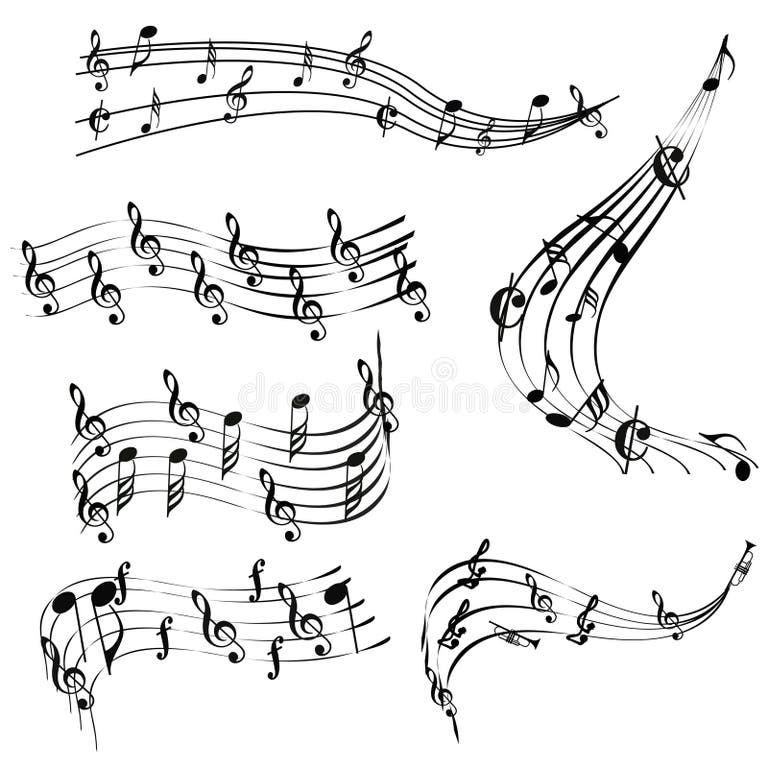 Music notes stock vector. Illustration of sheet, treble - 32158327