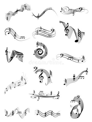 Row Music Notes Stock Illustrations – 1,429 Row Music Notes Stock ...