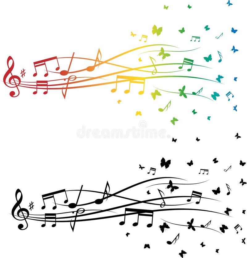 Music notes set stock vector. Illustration of black, metal - 44606020