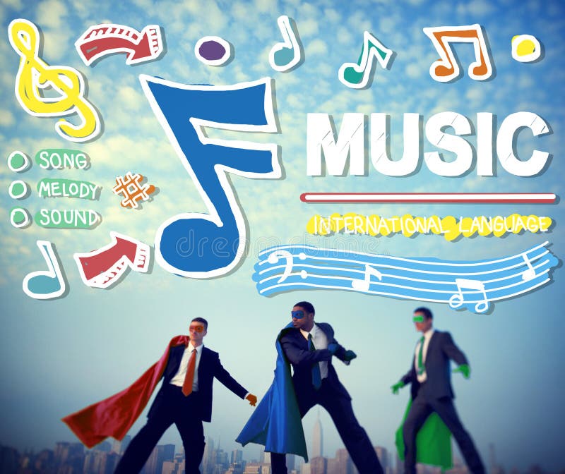 Music Notes Song Entertainment Media Concept Stock Illustration ...