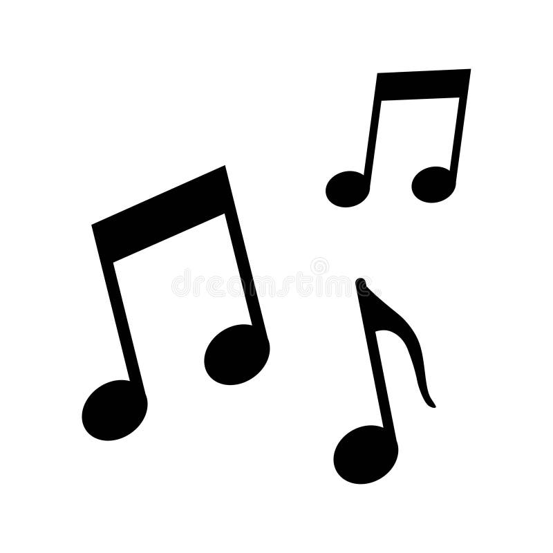 Music Notes, Song, Melody and Tune Vector Icon Stock Illustration ...