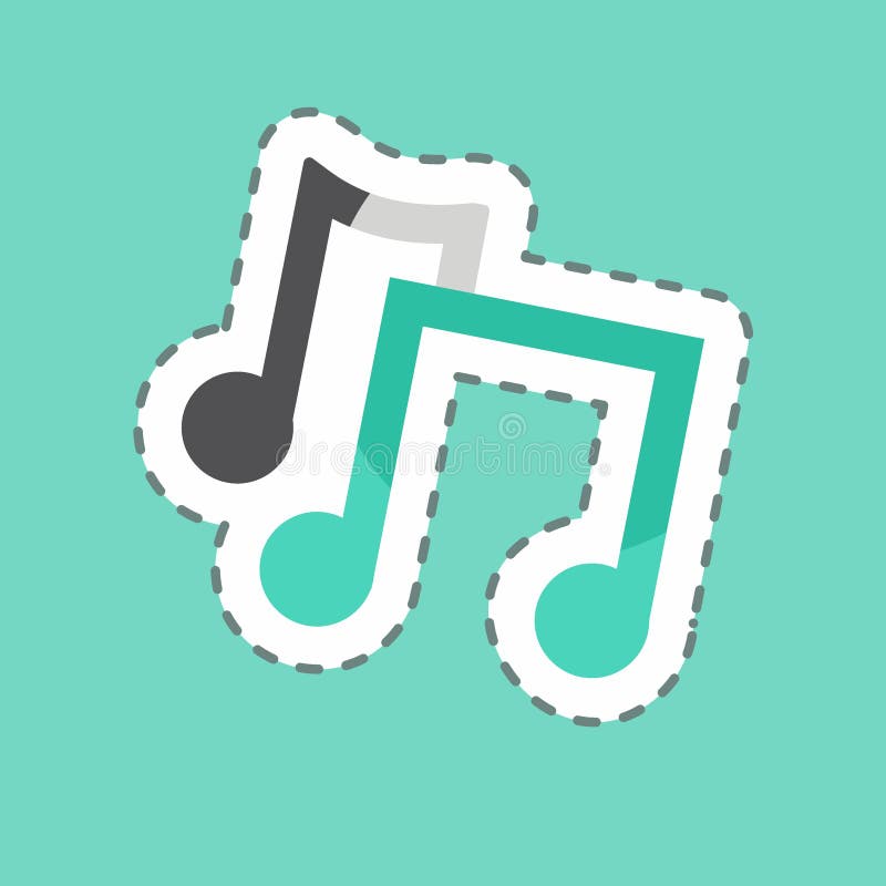 Music Note Sing Cut Line Stock Illustrations – 41 Music Note Sing Cut ...