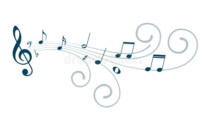 Stylized music notes. stock vector. Illustration of music - 91134808