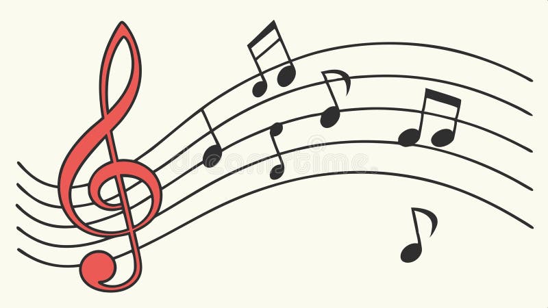 Music Notes Treble Clef, Musical Notation Design Art Vector Design ...