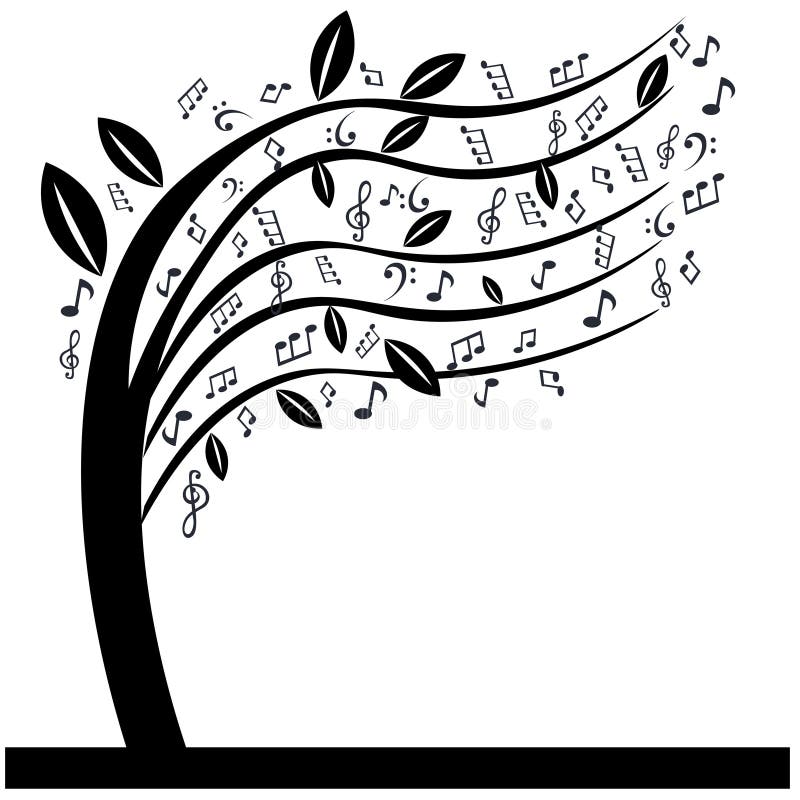 Musical Tree Music Notes Stock Illustrations – 554 Musical Tree Music ...