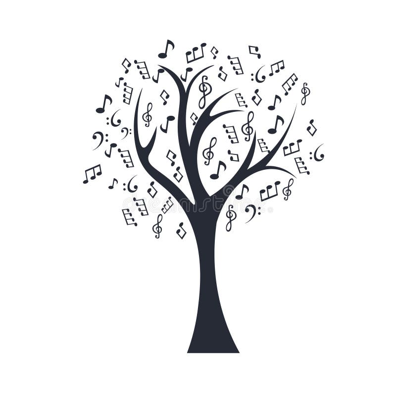 Music Tree Notes Vector Stock Illustrations – 719 Music Tree Notes ...