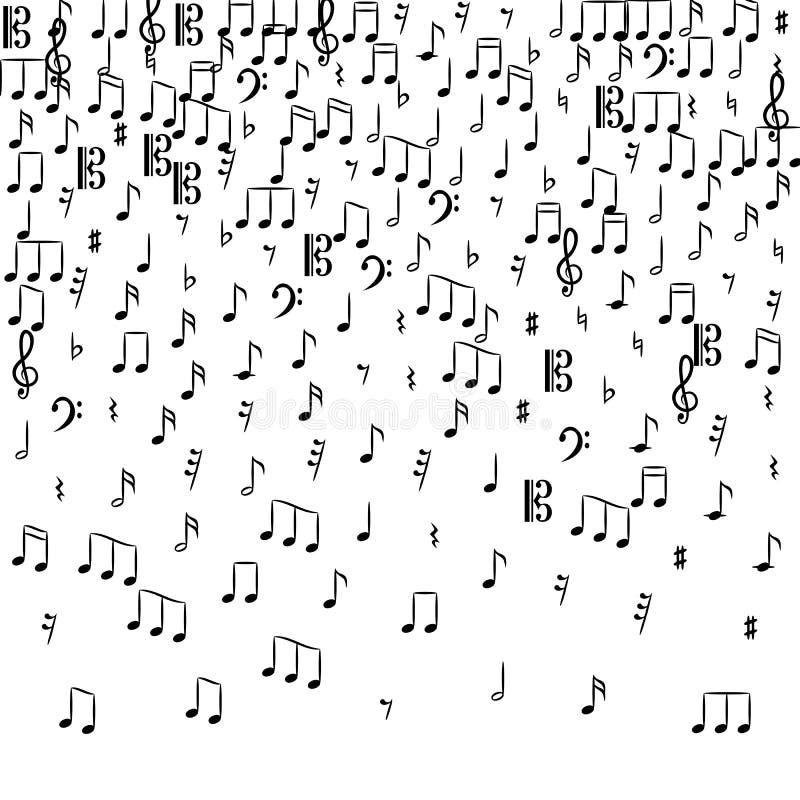 Music Notes Vector Background Stock Vector - Illustration of music ...