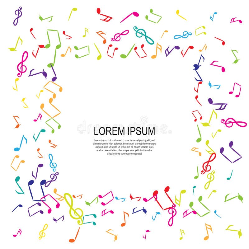 Music Notes Vector Background Stock Vector - Illustration of black ...