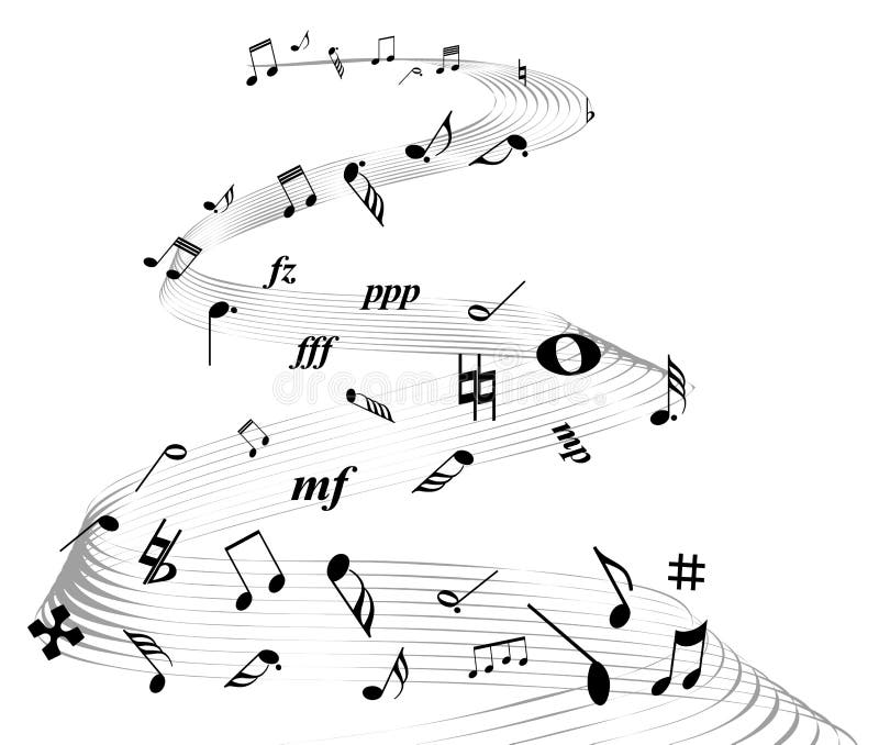 Floating Music Notes Stock Illustrations – 208 Floating Music Notes ...