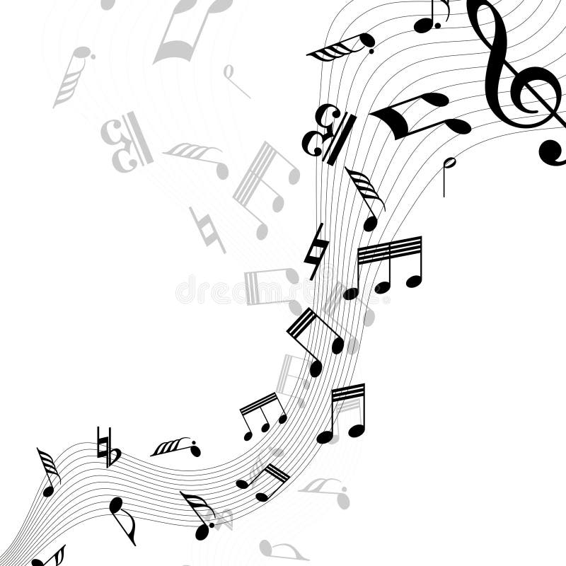 Floating Music Notes Stock Illustrations – 226 Floating Music Notes ...
