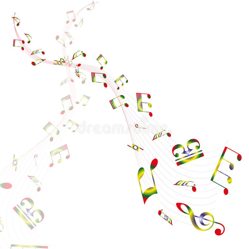Floating Music Notes Stock Illustrations – 208 Floating Music Notes ...