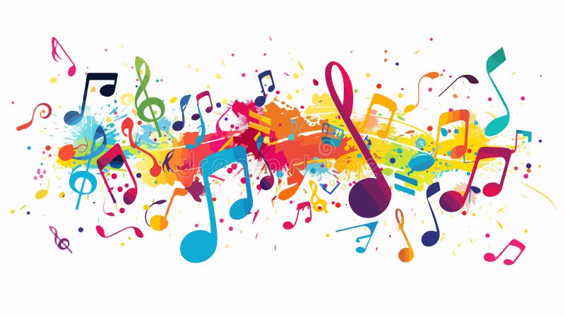 Music Notes Vector Illustration on White Background for Musical Designs ...