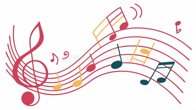 Music Notes Vector, Melody and Harmony Illustration for Musical and ...