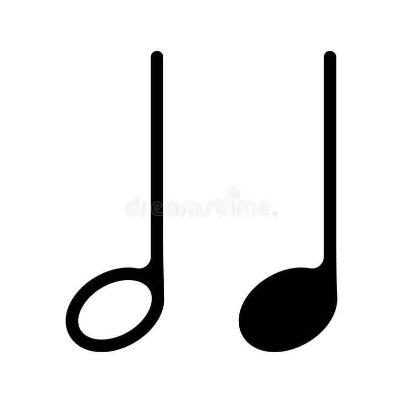 Music Notes Vector Set. Icons of Various Musical Notes Vector. Music ...