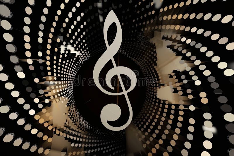 Music Notes in a Vortex Illustration Generative AI Stock Illustration ...
