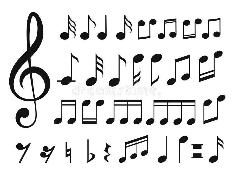 Music notes with waves. stock vector. Illustration of culture - 177129863