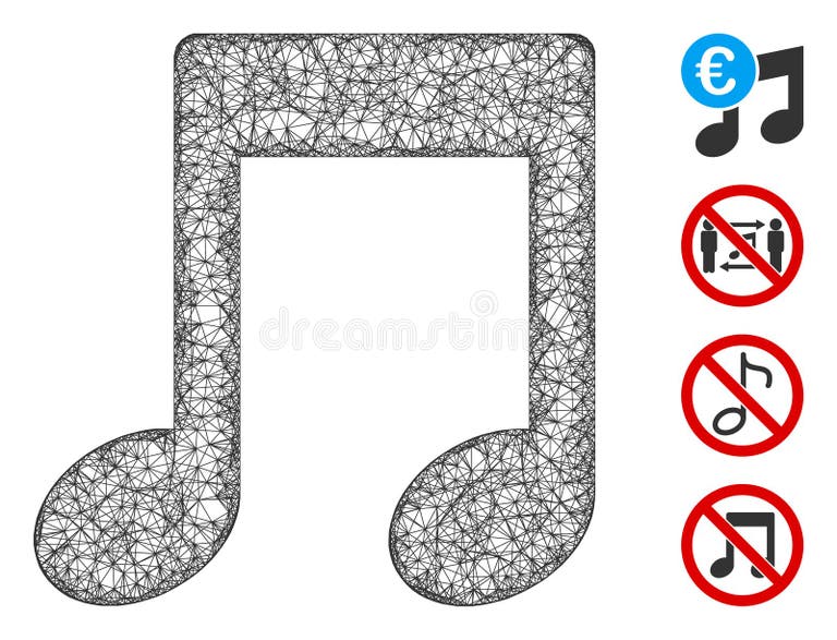 Music Notes Web Vector Mesh Illustration Stock Illustration ...