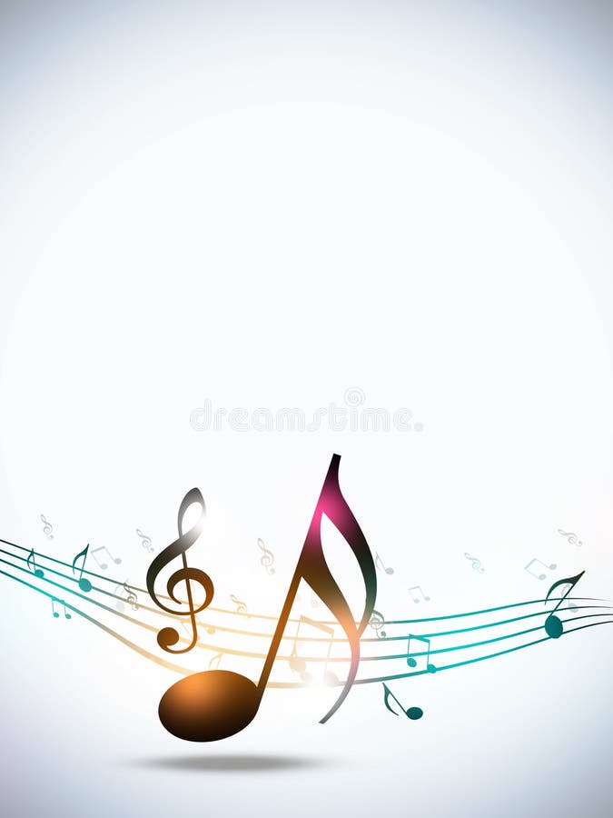 Funky Multicolor Music Notes Stock Illustration - Illustration of funky ...