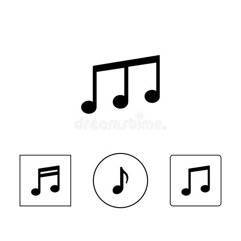 Music Notes. White Background. Vector Illustration. Stock Vector ...