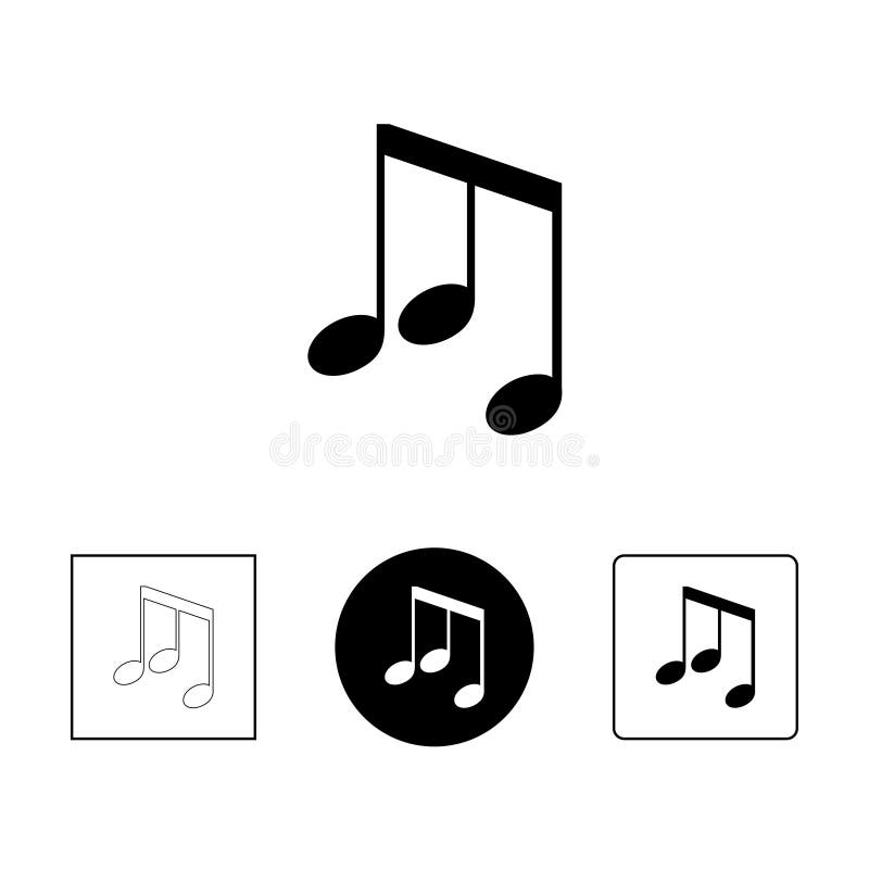 Music Notes. White Background. Vector Illustration. Stock Vector ...