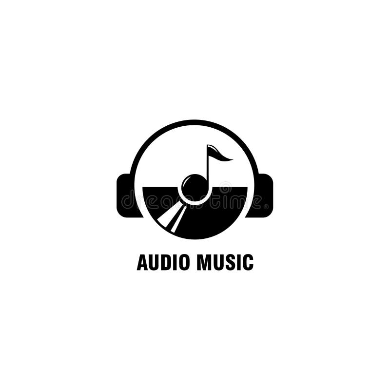 Music Operator Logo Template Illustration Circle Disc Player Tone ...