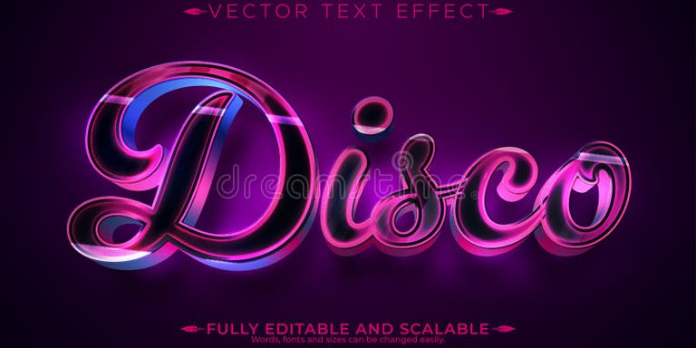 Music Party Text Effect, Editable Dance and Dj Text Style Stock Vector ...