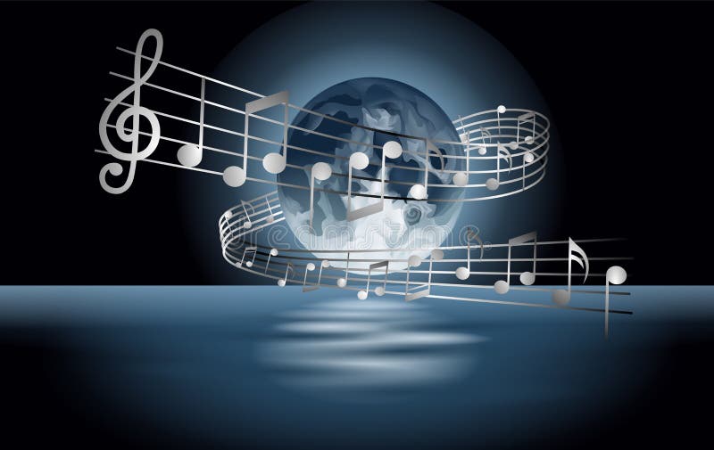 Music Notes Moon Stock Illustrations – 170 Music Notes Moon Stock ...
